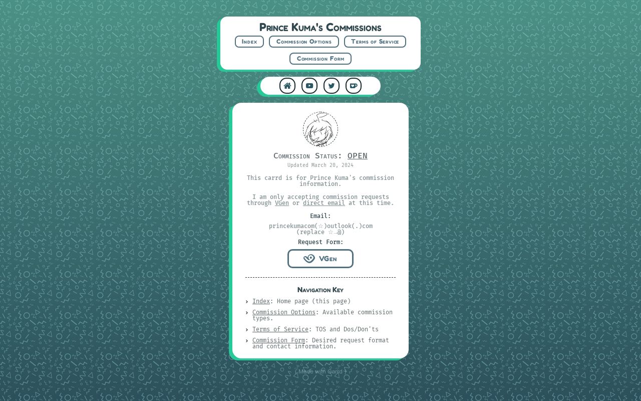 Prince Kuma's Commissions